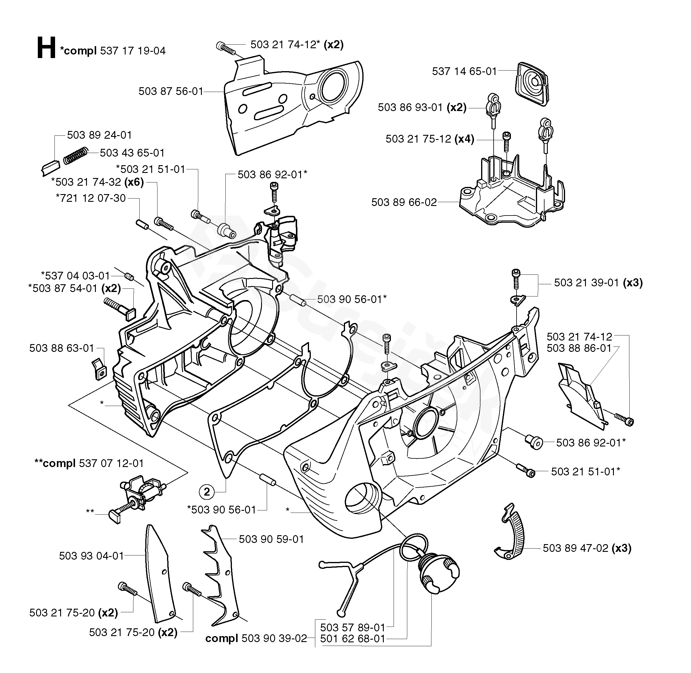 Náhradní díly - rozkres - CS2152 CS2152, 2002-09 - KLIKOVÁ SKŘÍŇ ...