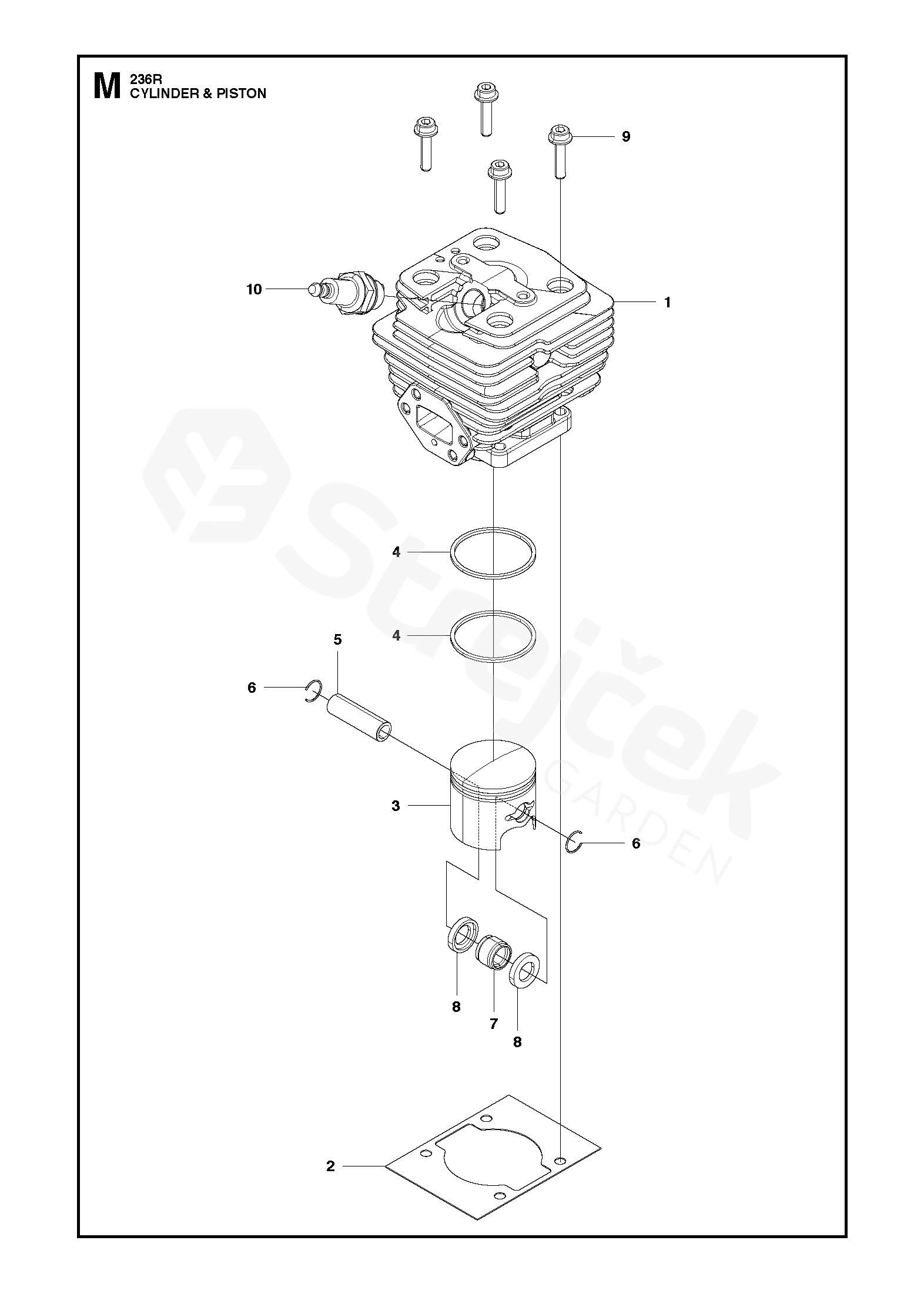 Spare parts - Partlist - 236 R 236 R, 20200400001-Current - CYLINDER ...