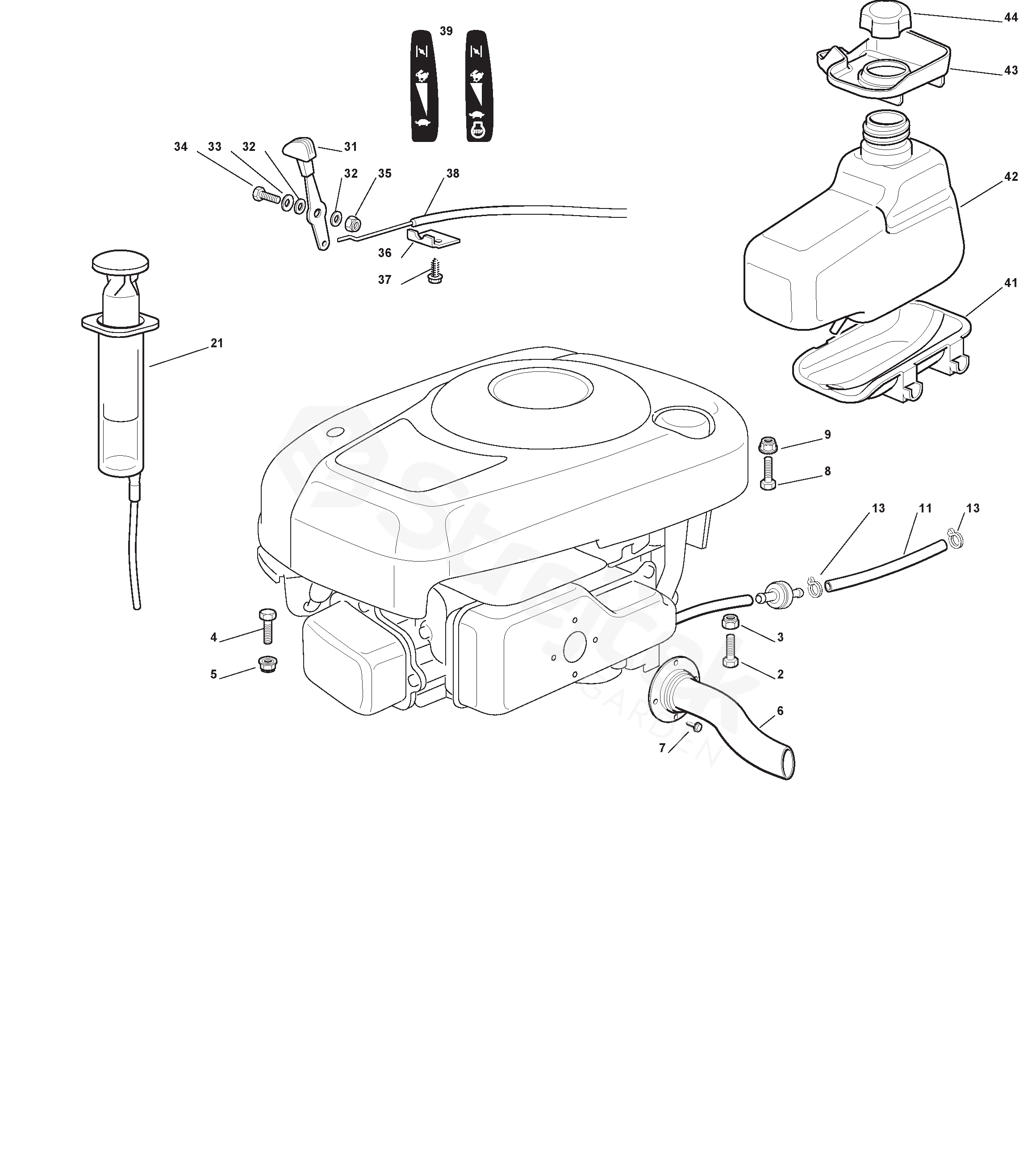 Náhradní díly - rozkres - XE 70 XE 70 (2004) - Motor - B&S | sGarden.cz