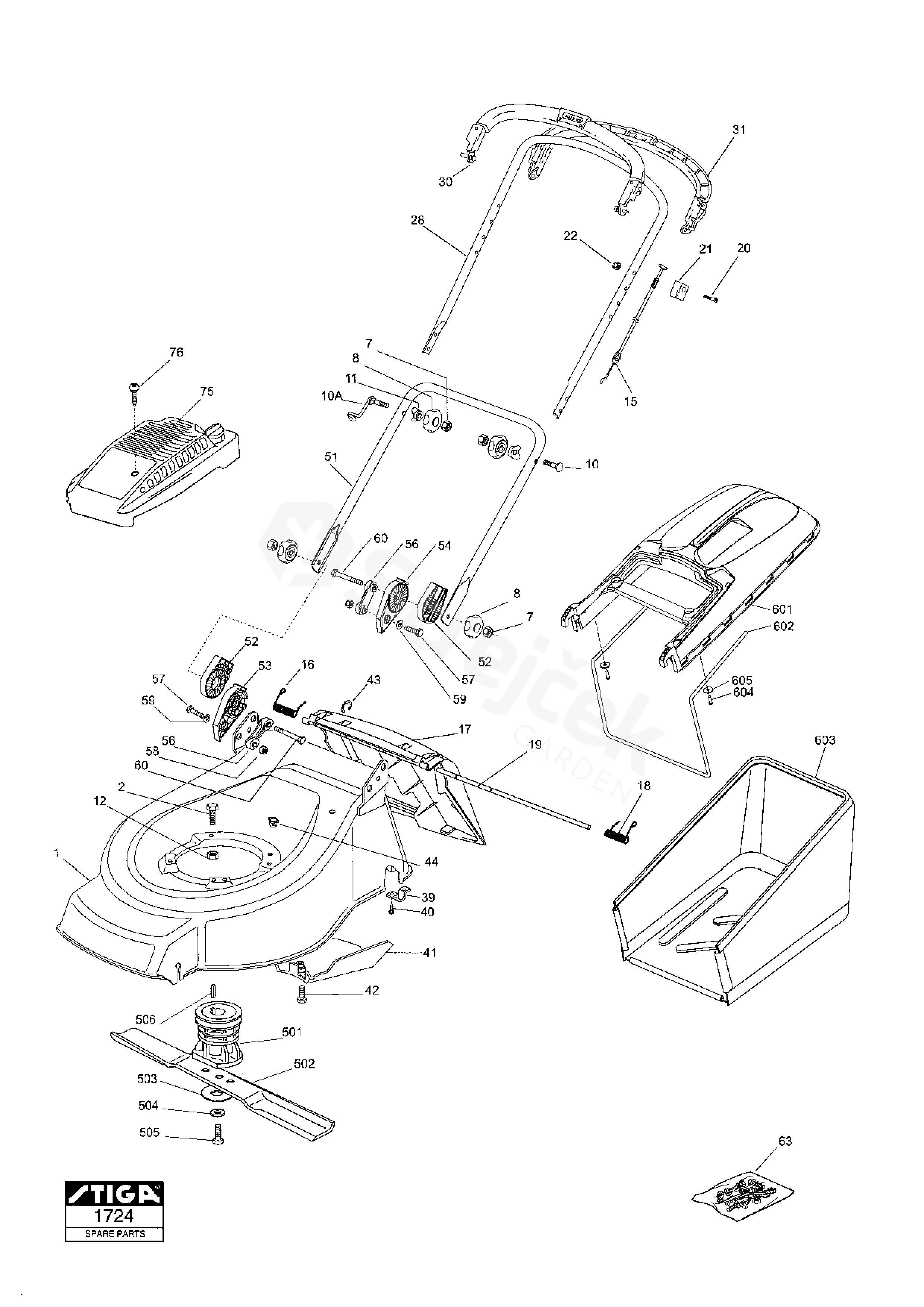 Spare parts - Partlist - 46 PD 46 PD (2004) - Deck | sGarden.cz