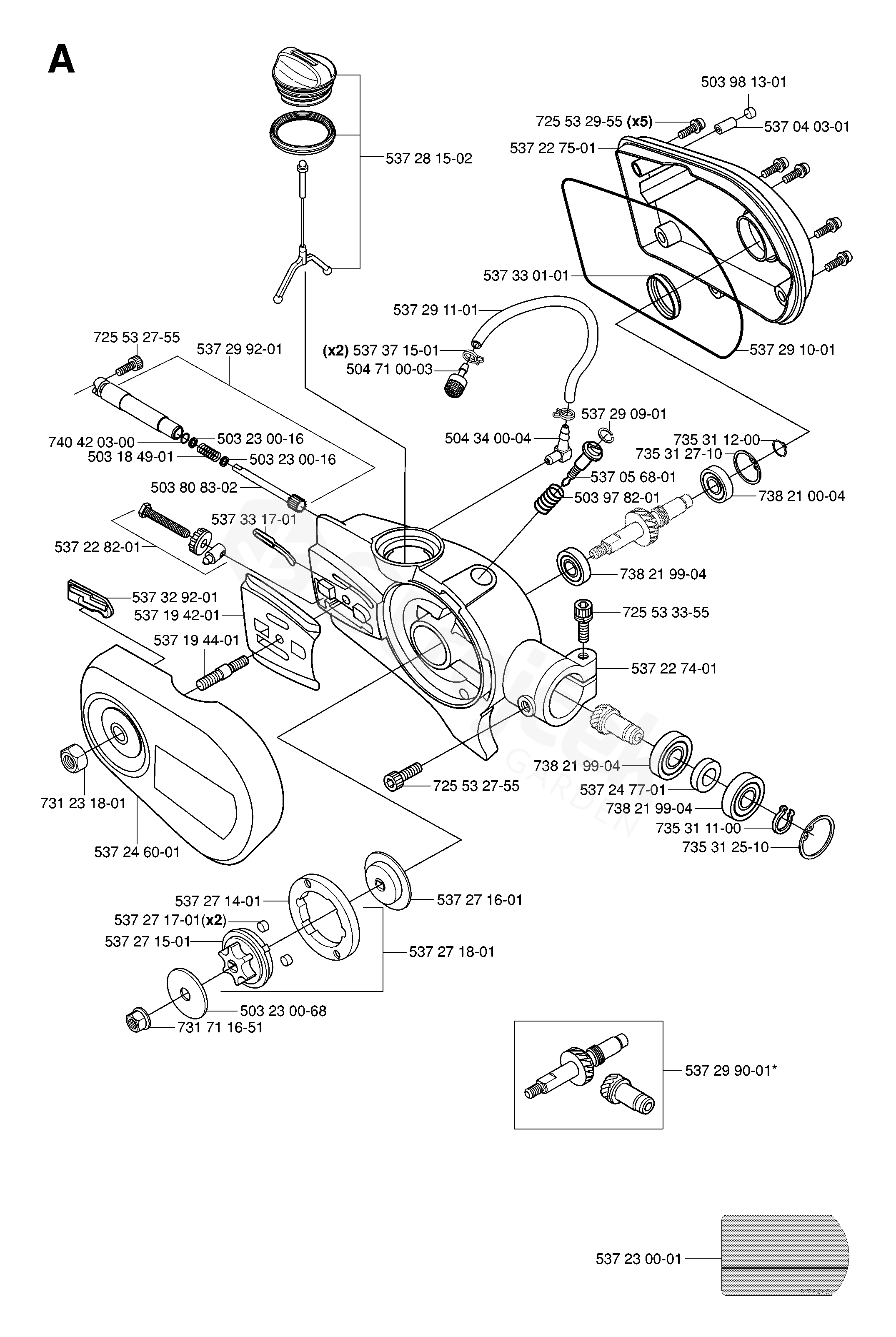 Spare parts - Partlist - 323P 323P4, 2006-07 - GEAR HOUSING | sGarden.cz