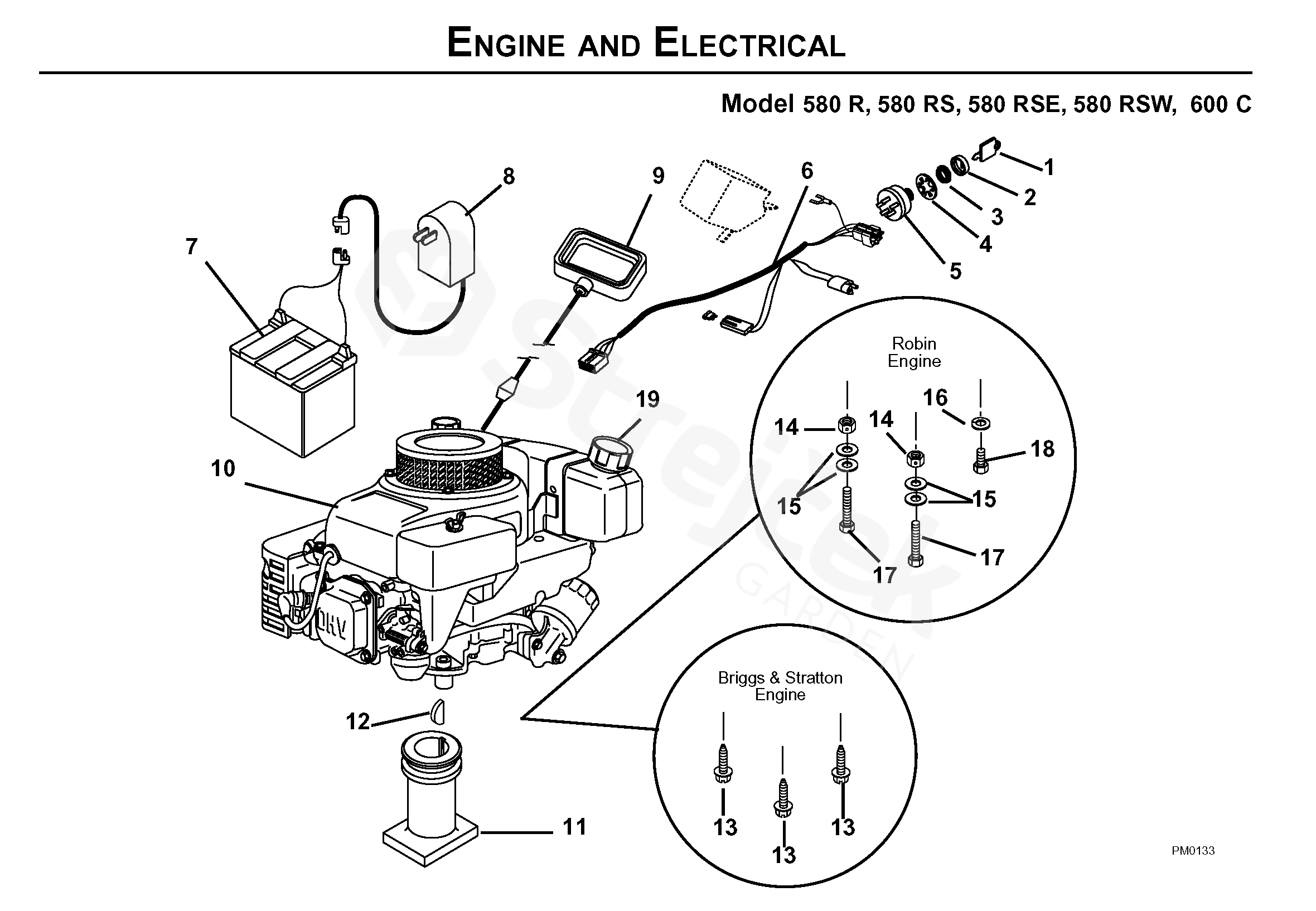 Spare parts - Partlist - 580 BBC 580 BBC, 2001-06 - ENGINE | sGarden.cz
