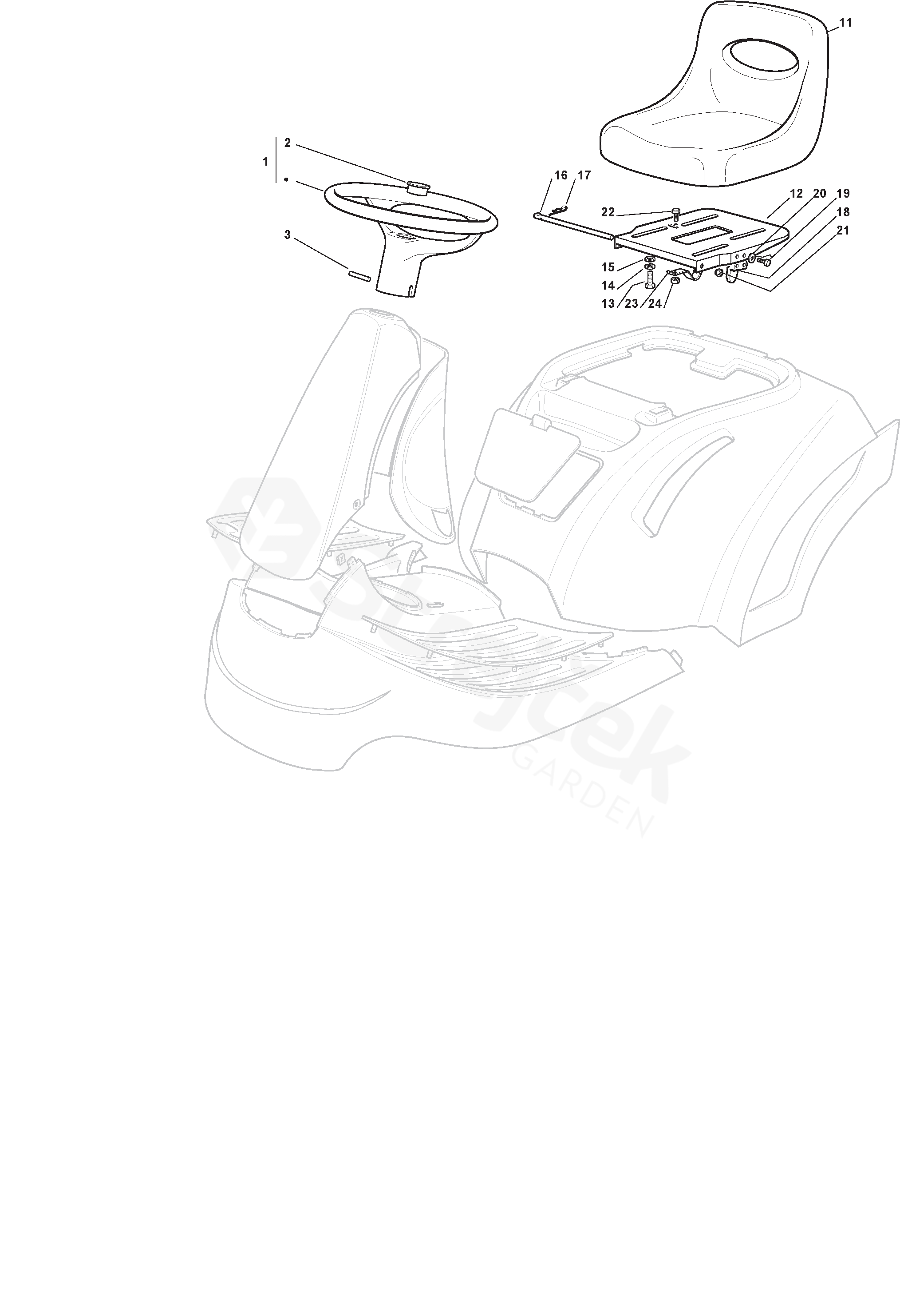 Spare parts - Partlist - VL 100-28F VL 100-28F (2005) - Seat & Steering ...