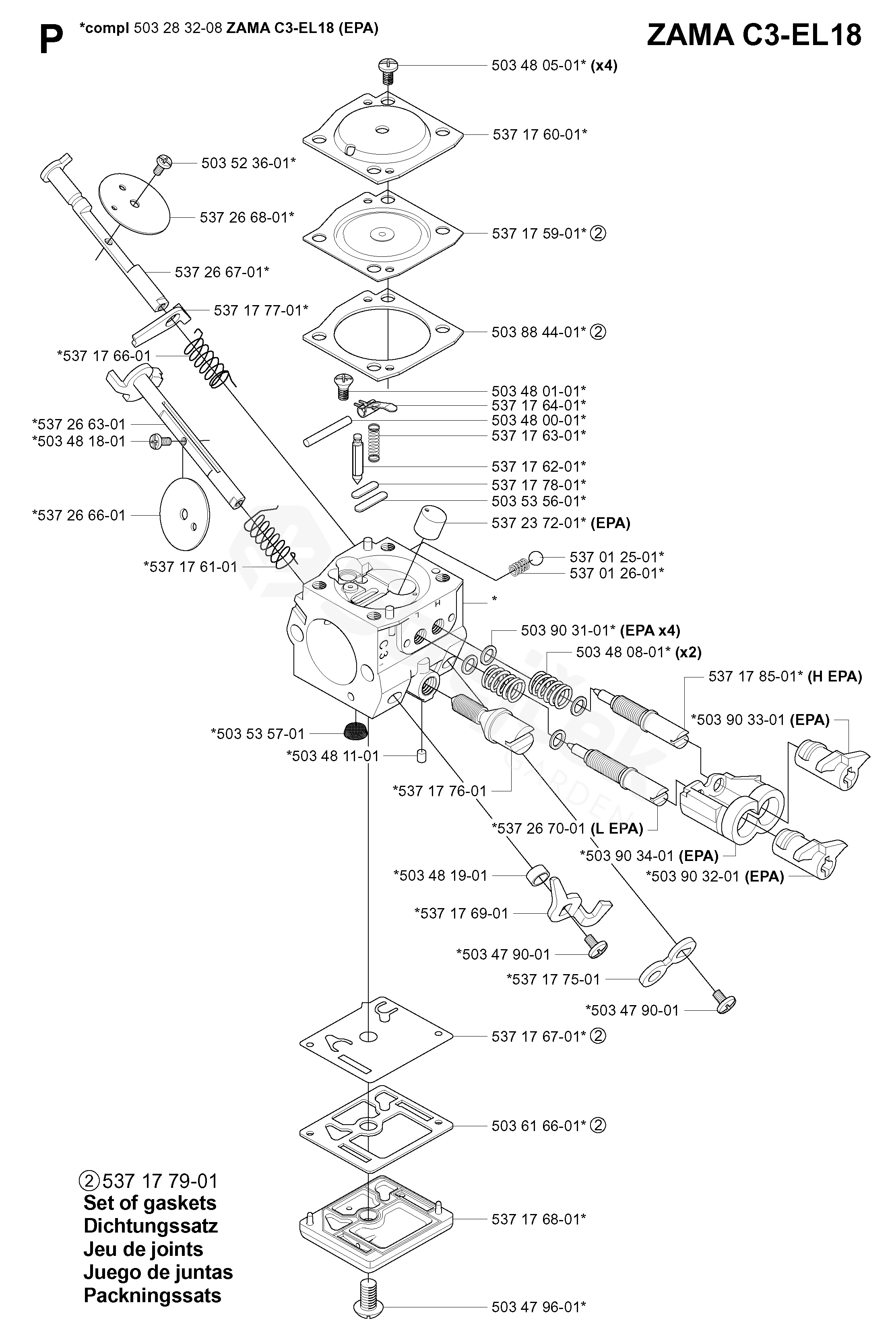 Spare parts - Partlist - CS2145 CS2145, EPA, 2004-03 - CARBURETOR ...