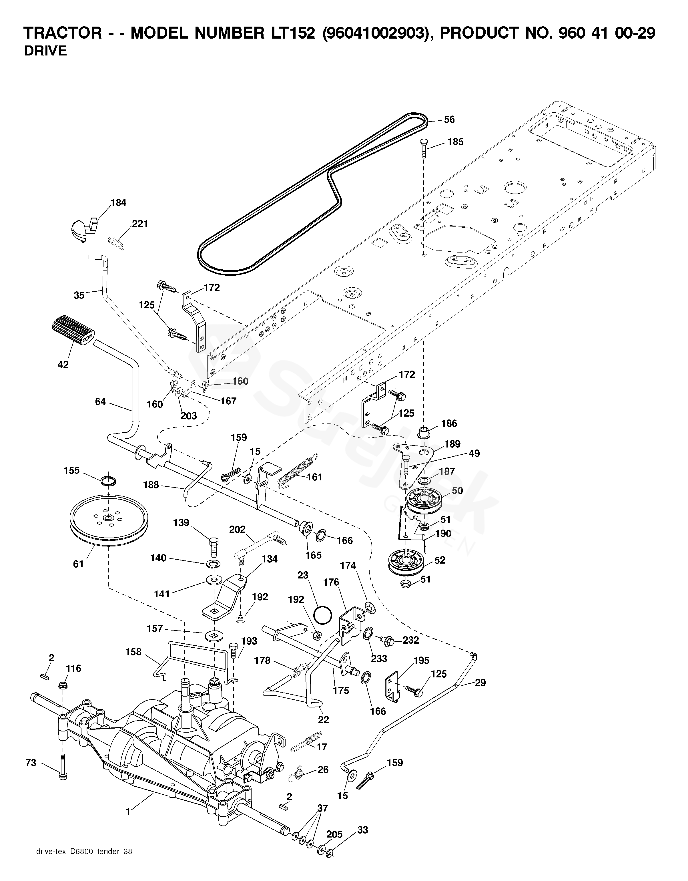 Spare parts - Partlist - LT152 LT152, 96041002903, 2008-01 - DRIVE ...