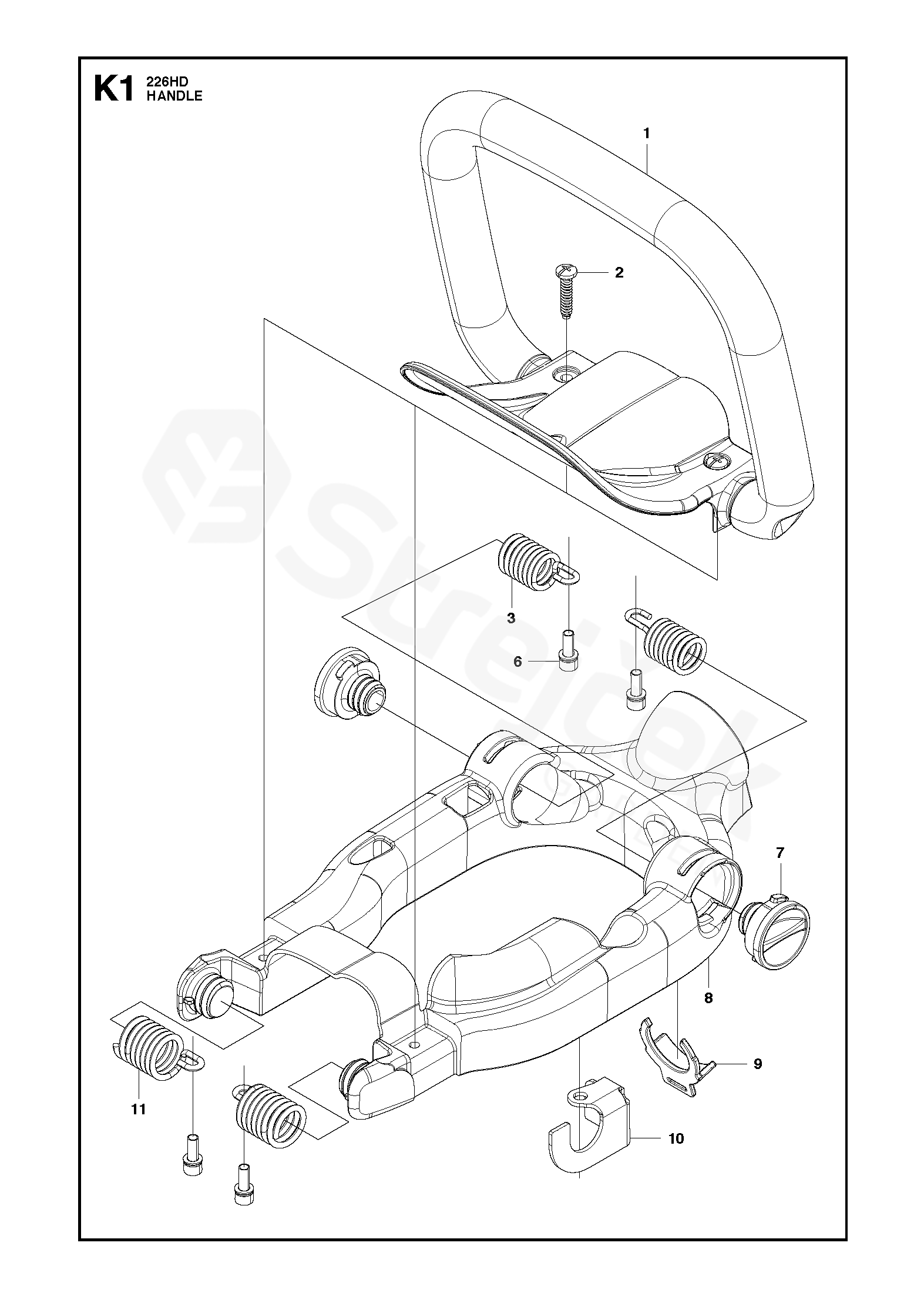 Spare parts - Partlist - 226 HD60 S 226HD60S - HANDLE | sGarden.cz
