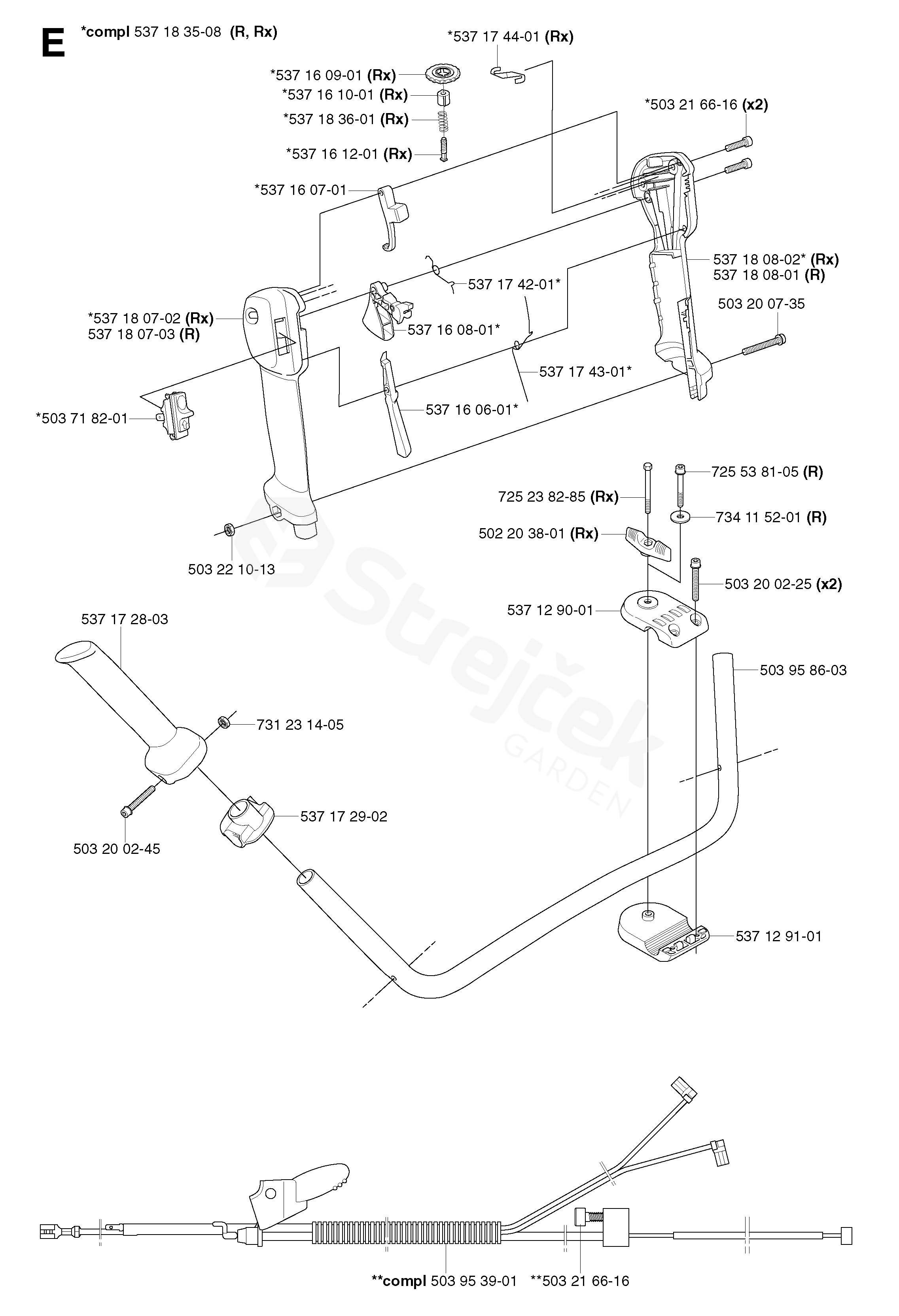 Spare parts - Partlist - 345 R 345 R, 2003-05 - HANDLE & CONTROLS ...
