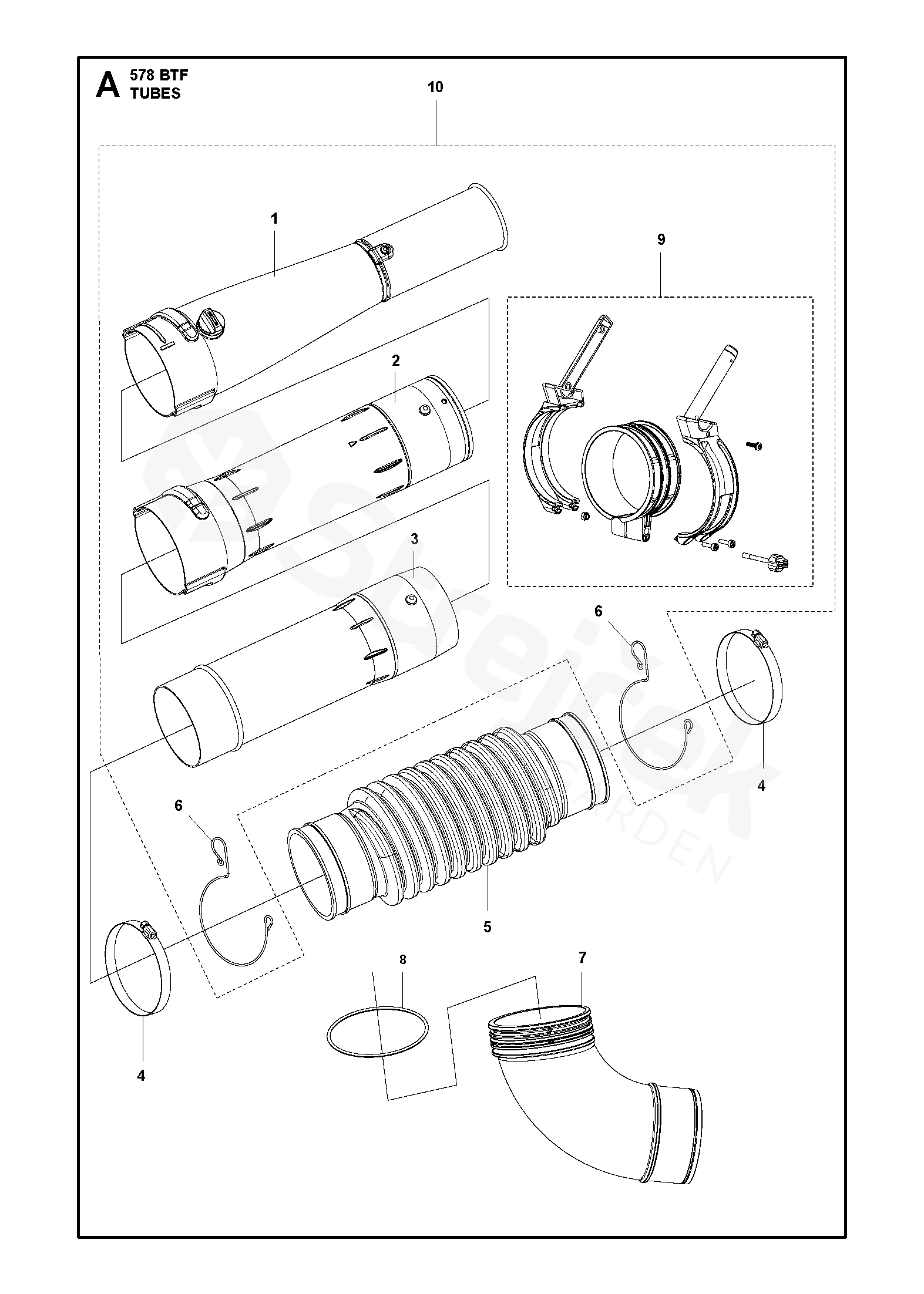 Spare parts - Partlist - 578BTF 578BTF, 2018-09 - TUBE | sGarden.cz