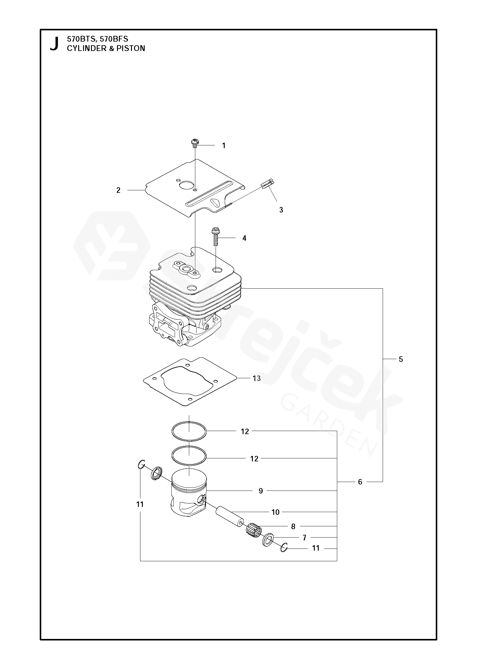 Spare parts - Partlist - 570 BTS 570 BTS, 2011-05 - CYLINDER PISTON ...