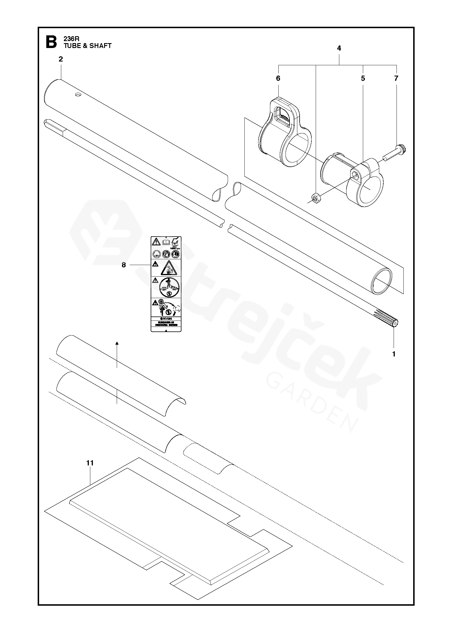 Spare parts - Partlist - 236 R 236 R, 2009-01 - TRUBKA & HŘÍDEL ...