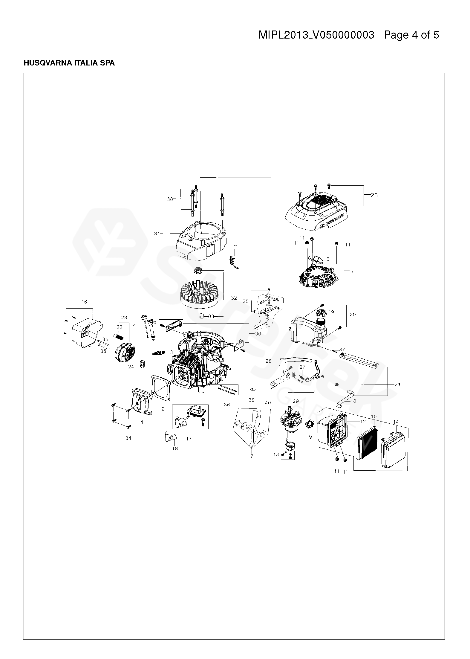 Spare parts Partlist M51 140 RX M51 140 RX 96717330103 2015 06 ENGINE sGarden.cz
