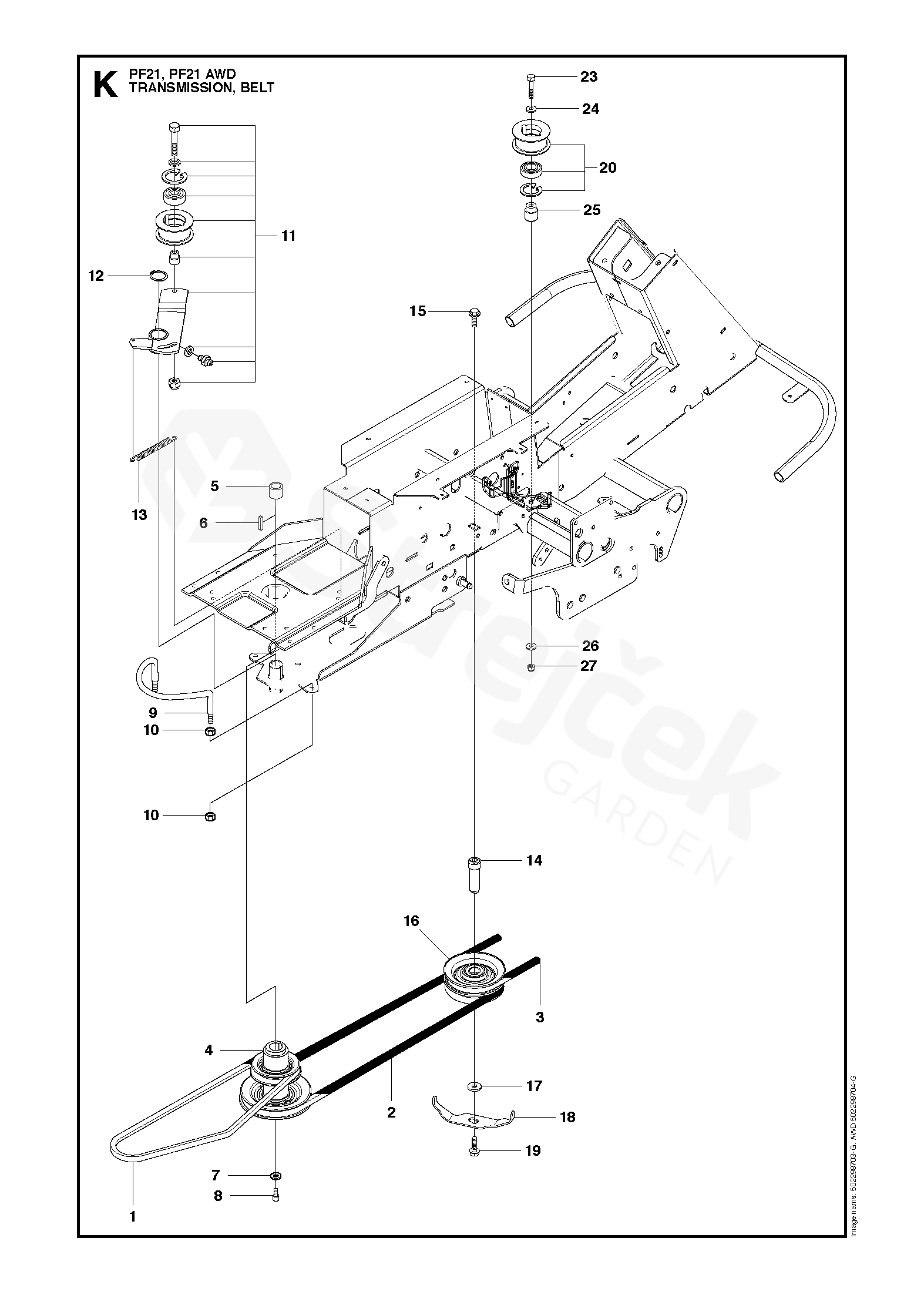 Spare parts - Partlist - PROFLEX 21 AWD PROFLEX 21 AWD, 965192501, 2011 ...