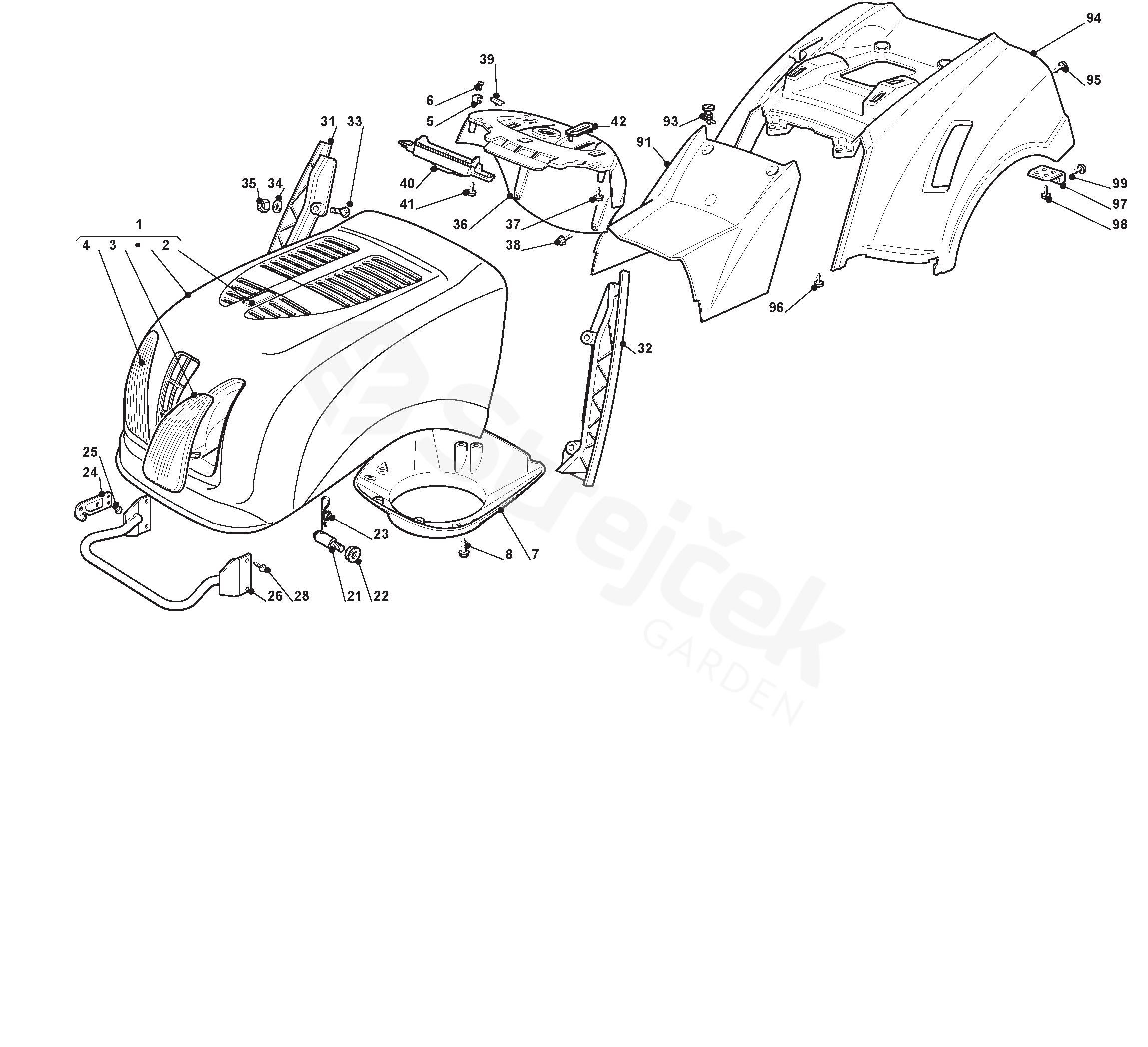 Spare parts - Partlist - VL 135-36G VL 135-36G (2009) [2T2244057/VL] - Body | sGarden.cz