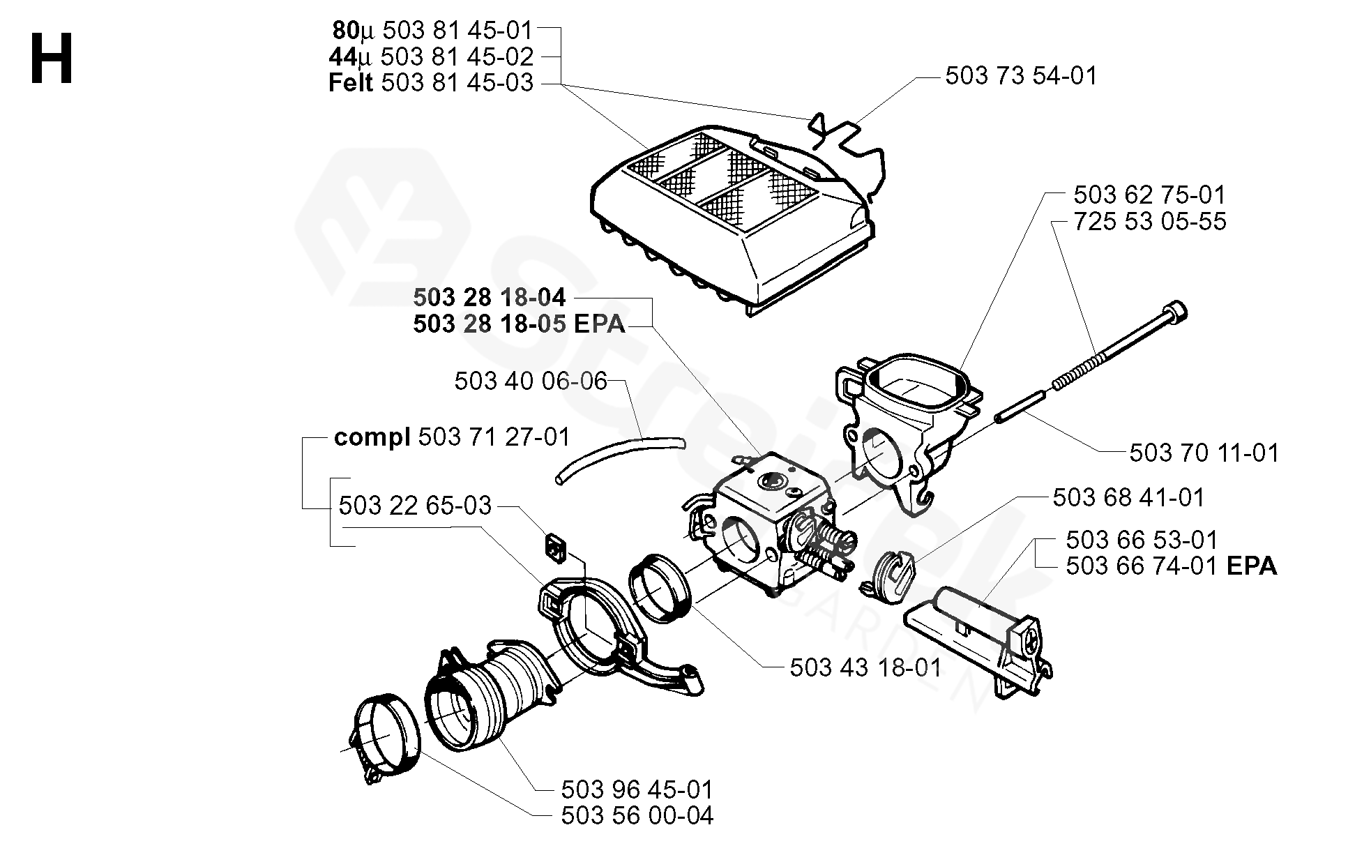 Spare parts - Partlist - 2171 2171, EPA, 2000-04 - CARBURETOR & AIR ...